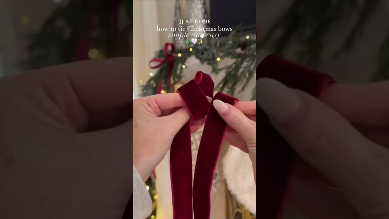 Christmas 🌲 How to tie a velvet bow 🎀, so easy!!!