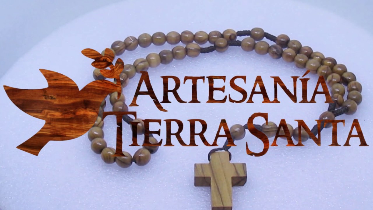 ARTESANÍA TIERRA SANTA -  rosario en madera de olivo