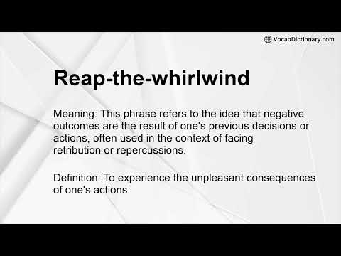 Reap-the-whirlwind Meaning