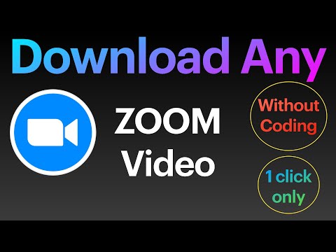 How to download Zoom recorded Video | At Just one click, No Coding Required