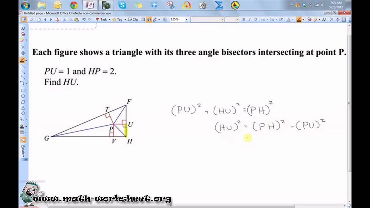 Geometry - Properties of triangles - Angle bisectors- Hard