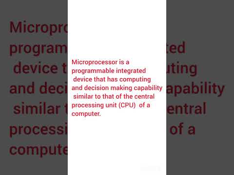 what is microprocessor?