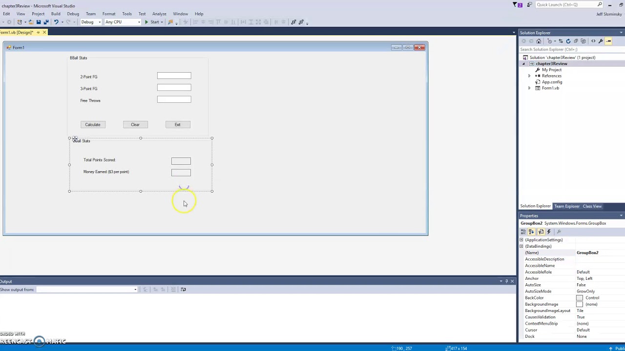 Chapter 3 test review Programming