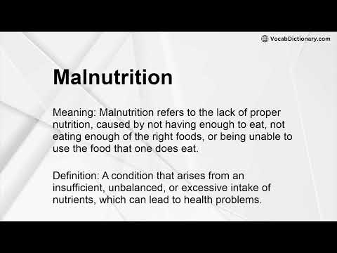 Malnutrition Meaning