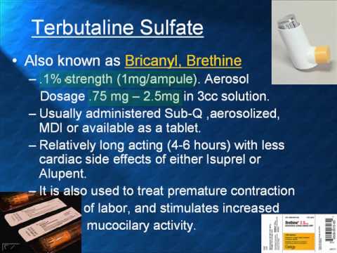 Beta Agonist Drugs- Bronchodialtors