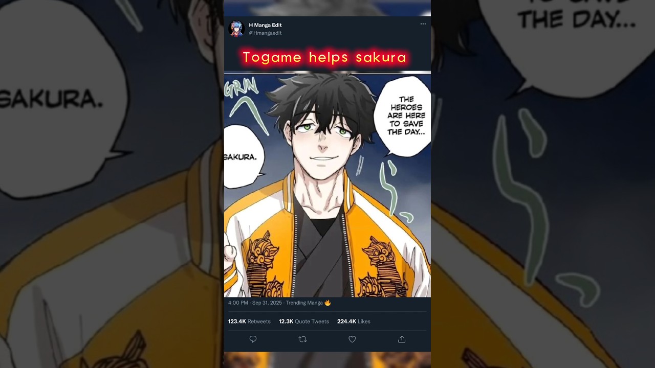 Togame helps Sakura 🔥🔥|| Wind breaker season 3 #windbreaker #shorts #anime #manga #mangaedit