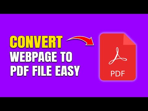 How To Convert a Webpage Into PDF Document