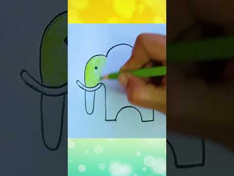 #shorts / Elephant Easy Cartoon Drawings for kids / Cartoon Drawings for beginners