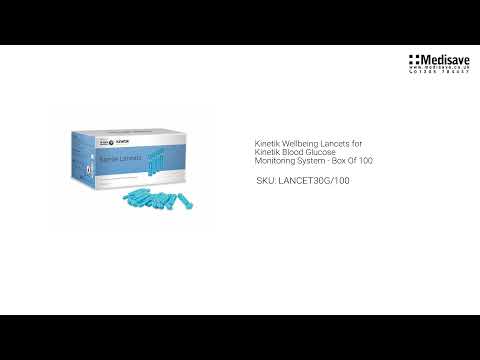 Kinetik Wellbeing Lancets for Kinetik Blood Glucose Monitoring System Box Of 100 LANCET30G 100