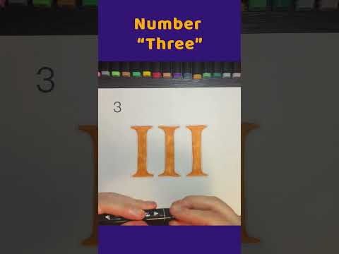 The Roman number "3" | Draw numbers, children learn, numbers, draw, 1234, schooling | song 1-100