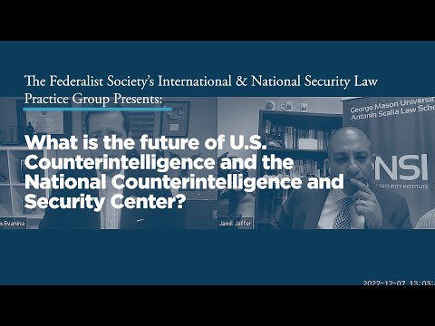 What is the future of US Counterintelligence & the National Counterintelligence and Security Center?