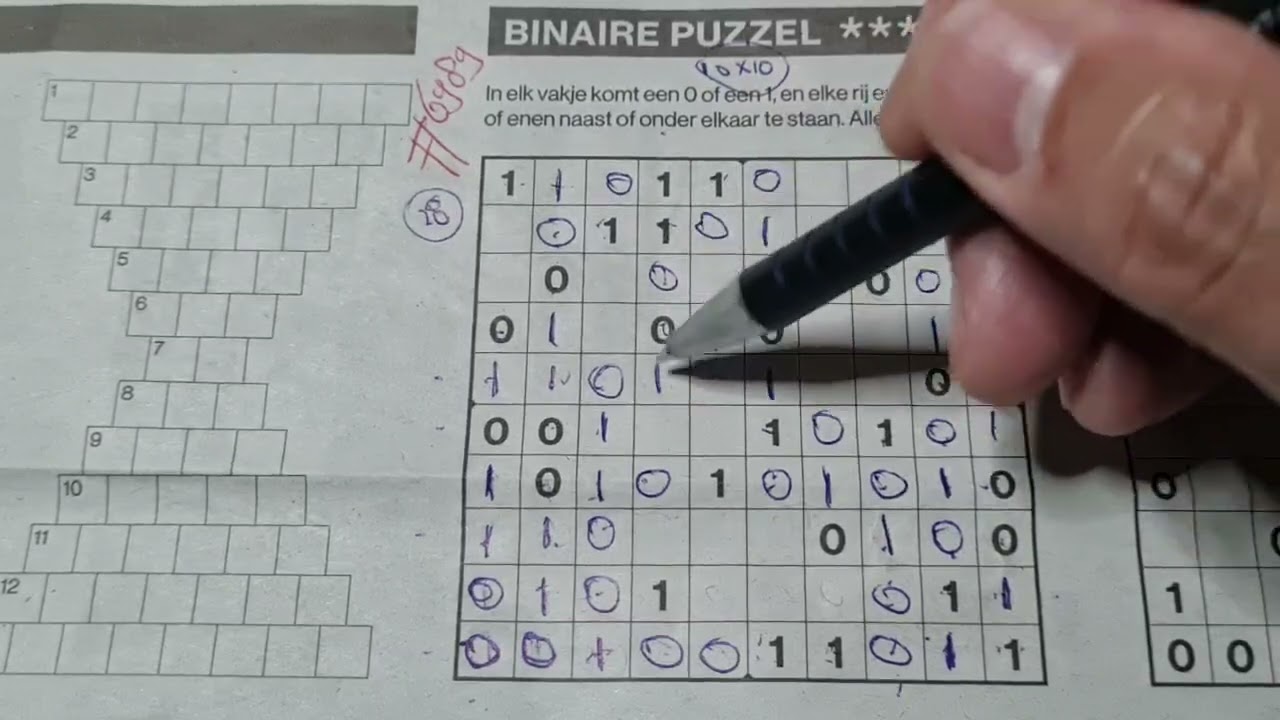 (#6989) Saturday. Binary01 Sudoku puzzle. Bonus Extra edition. 08-26-2023 Extra part 3 of 4