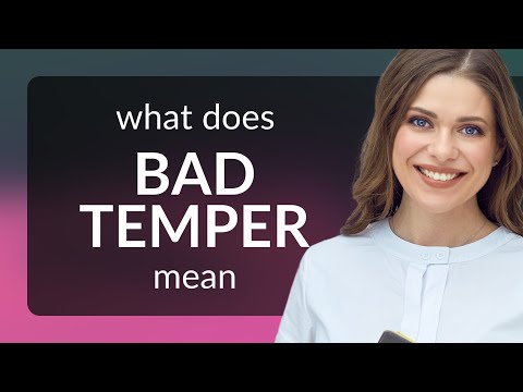 Bad temper — definition of BAD TEMPER