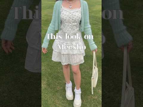 this look on meesho | soft girl aesthetic outfits on meesho #meesho #koreanoutfits