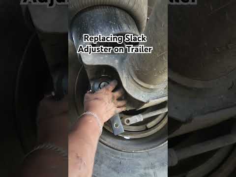 Slack adjuster replacement on semi-trailer #mechanic