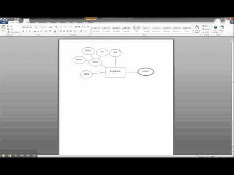 ER Diagram in MS Word - Illustrating A Derived Attribute