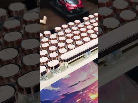 MageGee MK-Storm mechanical keyboard, Punk Typewriter keycaps#gamingkeyboard #mechanicalkeyboard