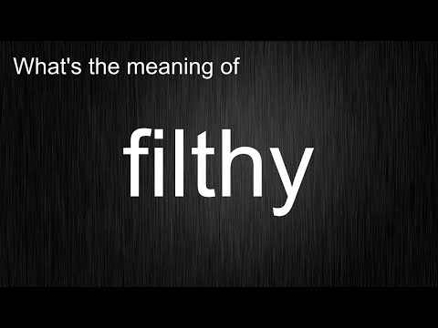 What's the meaning of "filthy", How to pronounce filthy?