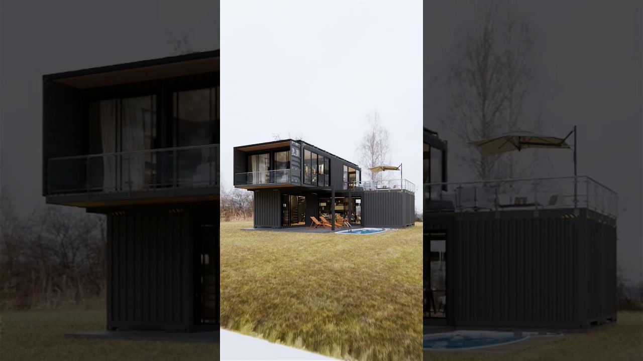 ☝️Watch slow motion video☝️ #containerhomes #shippingcontainerhomes #smallcontainerhouse