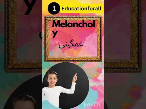 Melancholy meaning in urdu||words meaning @educationforall13 #shorts #vocabulary #melancholy #urdu