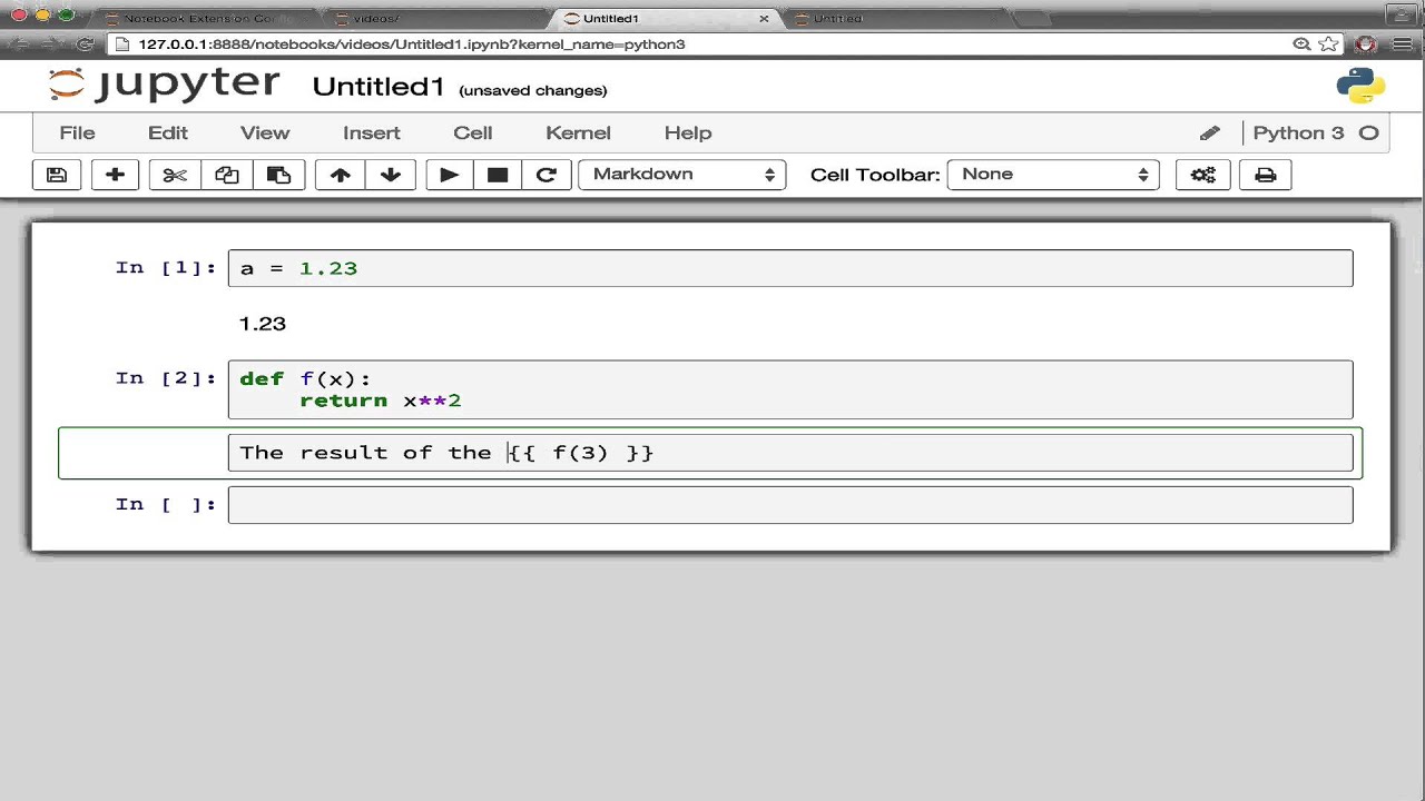 IPython NB extension PythonMarkdown