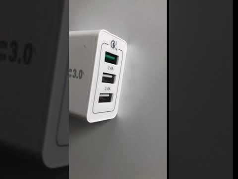 EU US UK Plug 3 Ports Quick Charger QC 3.0 USB Wall Charger for Xiaomi, iPhone - WHITE