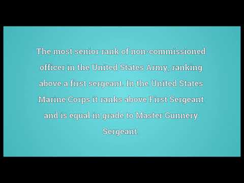 Sergeant major Meaning