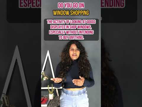 Do You Go On Window Shopping | #learnenglish #shorts #shopping
