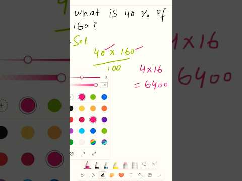 What is 40% of 160? Finding percentage of a specific number.