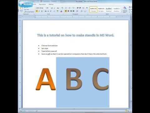 Free Printable Alphabet Stencils - How To Make them in MS Word