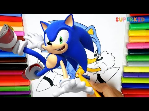 Sonic coloring pages printable free - Funny colors for kids and children