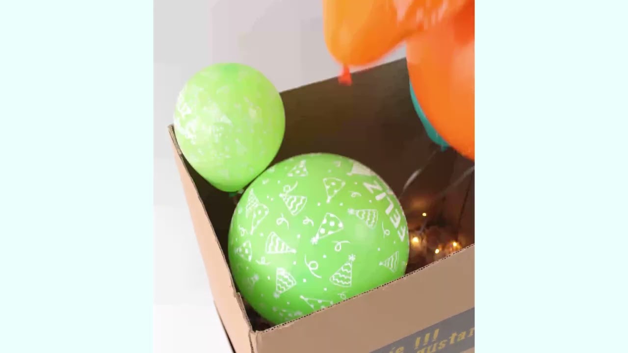 Adicionales | Caja con globos de helio