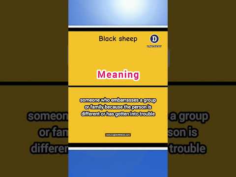 Black sheep meaning & example sentence #blacksheep #vocabulary