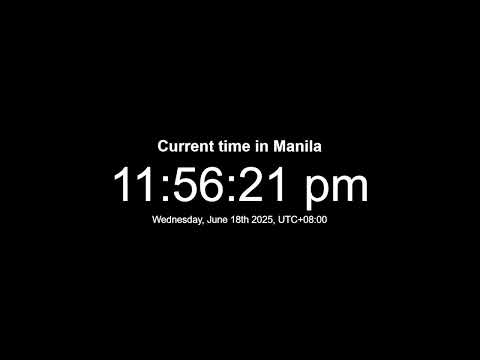 π΄ LIVE | Clock / Current time in Manila / what time is it now