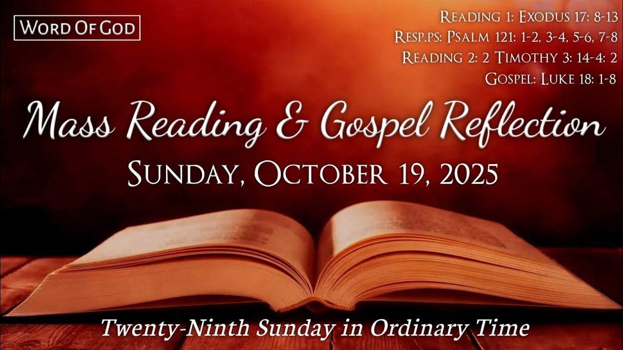 Today's Catholic Mass Readings and Gospel Reflection - Sunday, October 19, 2025