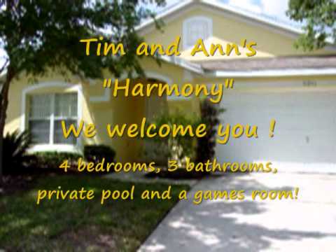 Hampton Lakes vacation home near Disney Tim and Ann's Harmony.wmv