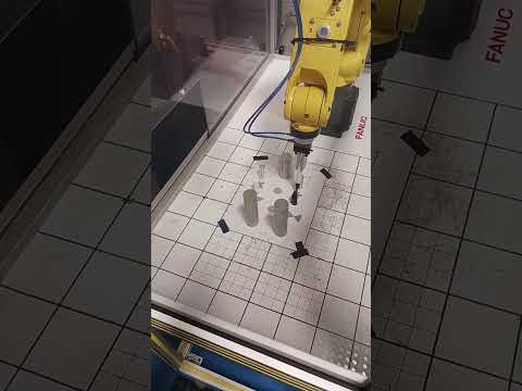 Tight quarters...Using a Fanuc robot to trace shapes with a lot of obstacles.