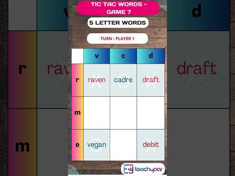 Tic Tac Toe with 5 Letter Words | Game 7