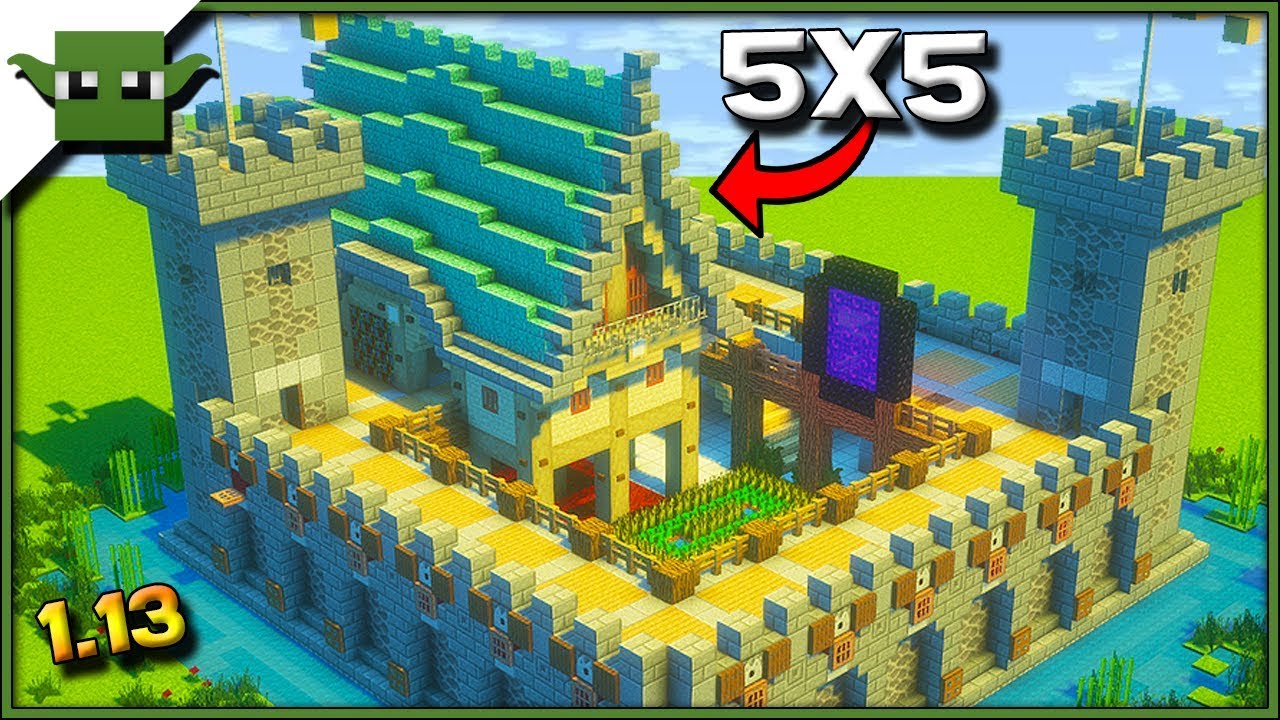 Minecraft 1.13 Fortified Survival Base (EASY 5X5 BUILDING SYSTEM ...