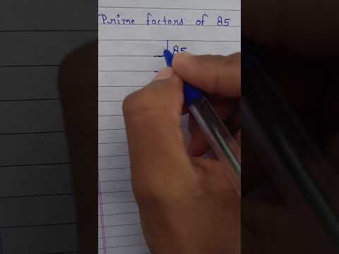 Prime factors of 85 | step by step solve #shorts