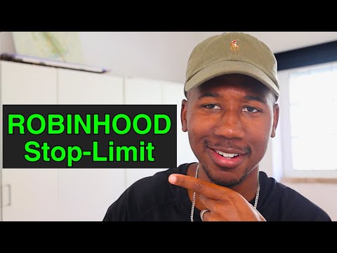 HOW TO SET A STOP LIMIT ON ROBINHOOD