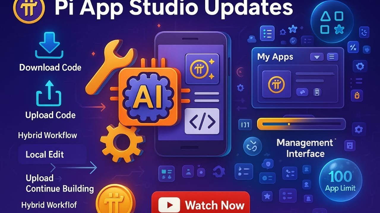 Pi App Studio MASSIVE Update🔥! Code Upload, 100 Apps, New UI & More 🚀 | Full Breakdown 🎥