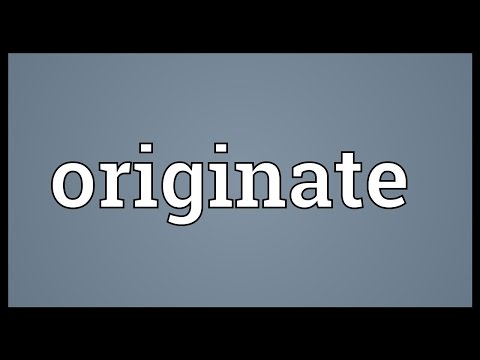 Originate Meaning