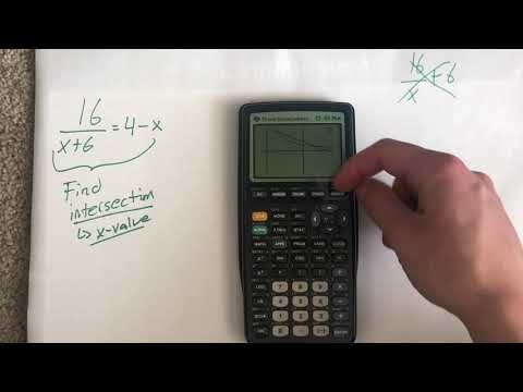 Solving rational equations using a calculator to find Intersection points