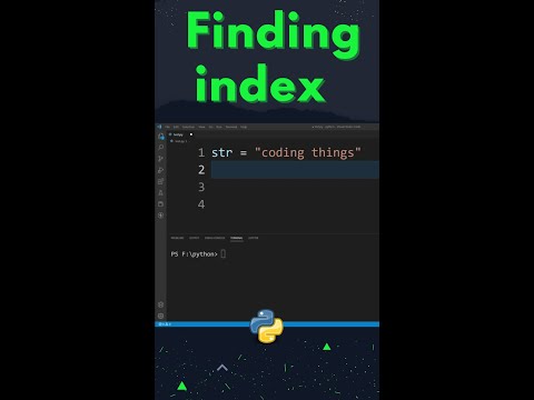How To Find Index of a Particular Character in a String in Python ? #shorts