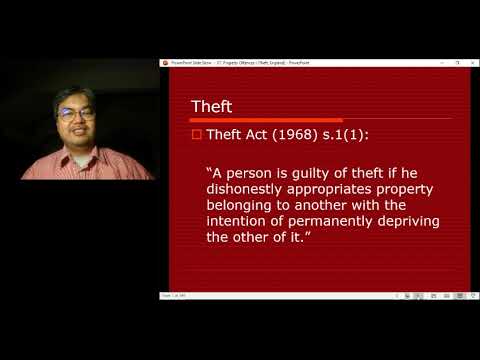 08. Property Offences I Pt 1 Theft AR English Law