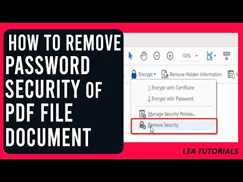 How To Remove Password Security of PDF file Document - Adobe Acrobat Pro DC 2020 Tutorial