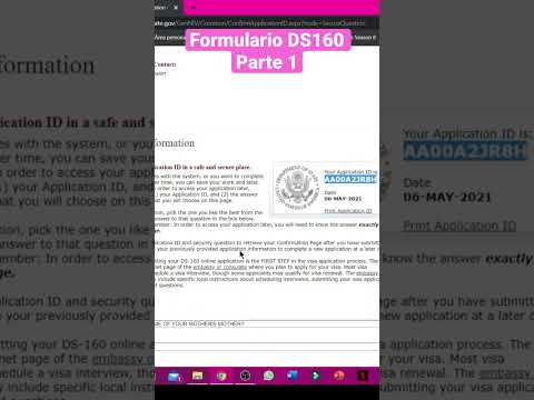 Cómo llenar el formulario DS160 para solicitar VISA AMERICANA parte 1 #ds160 #visaamericana