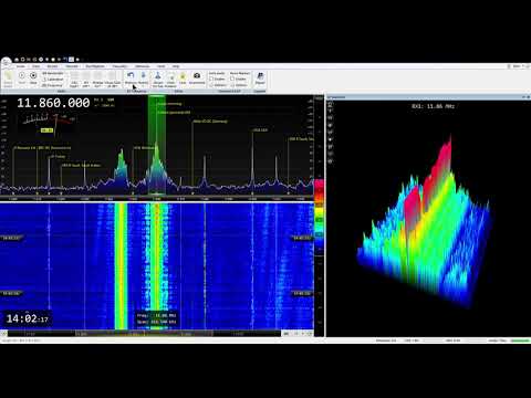 USA, Radio Marti 11860 kHz with signal jamming from Cuba 1401 1403 UTC, 02 Jul 2021