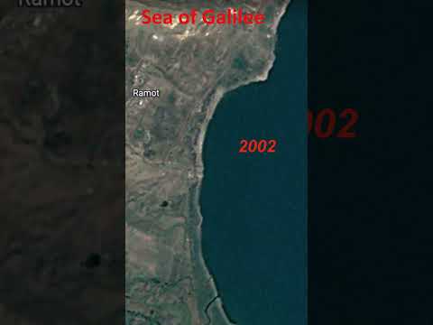 Changing Water Level in Sea of  Galilee (Lake Tiberias)||#galilee ||#isreal ||#jordan ||#shorts